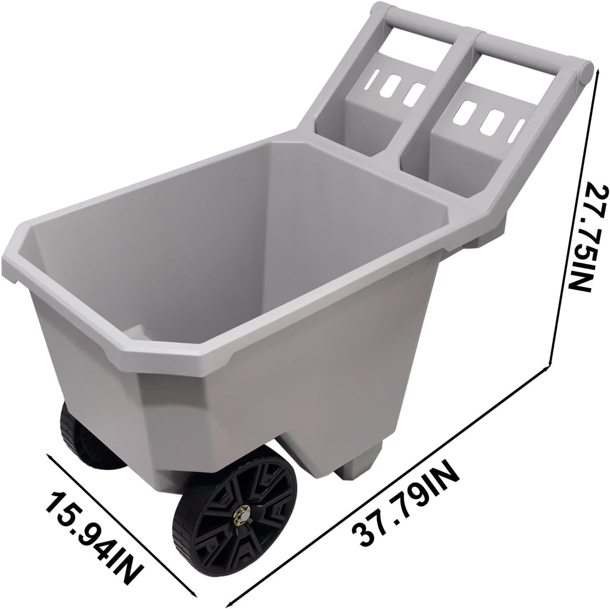 Aain Wheel Barrel, 2 Wheel Wheelbarrow. 300 LB Yard Cart with 9 in Mai ...