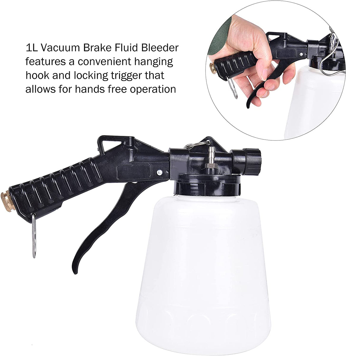 Aain 1-Liter Vacuum Brake Fluid Bleeder - Brake Bleeder kit - Hanging ...